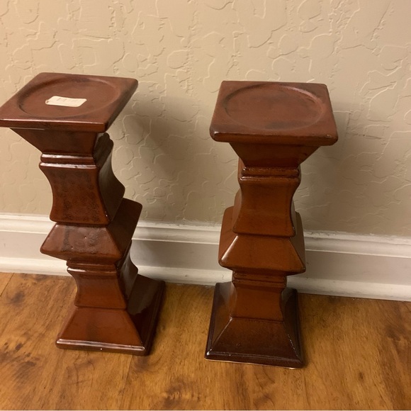 Accents | Vintage Drip Column Pedestal Candlesticks 12 Tall With 4 ...